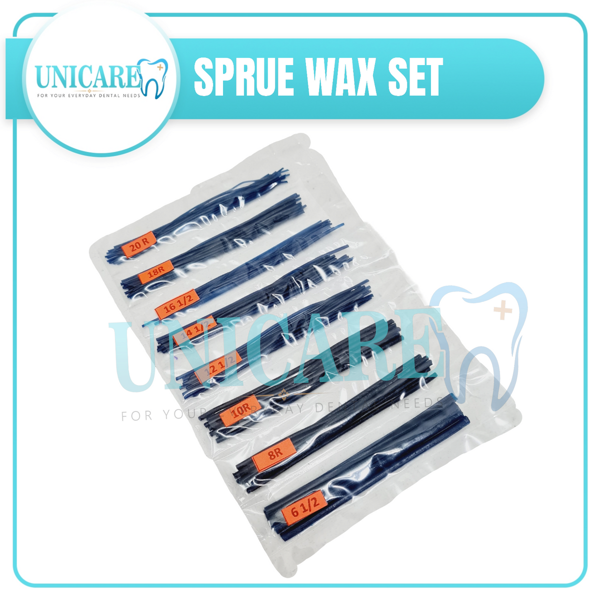 Sprue Wax Set (Dark Blue) – Unicare Dental Medical Supply