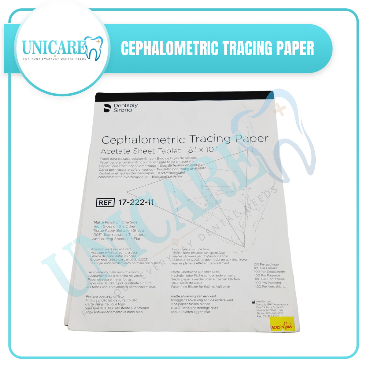 Cephalometric Tracing Paper – Unicare Dental Medical Supply
