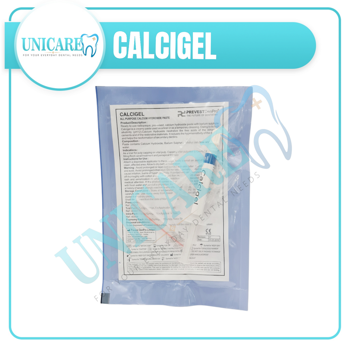 Calcigel (Calcium Hydroxide Paste with Barium Sulphate) – Unicare ...